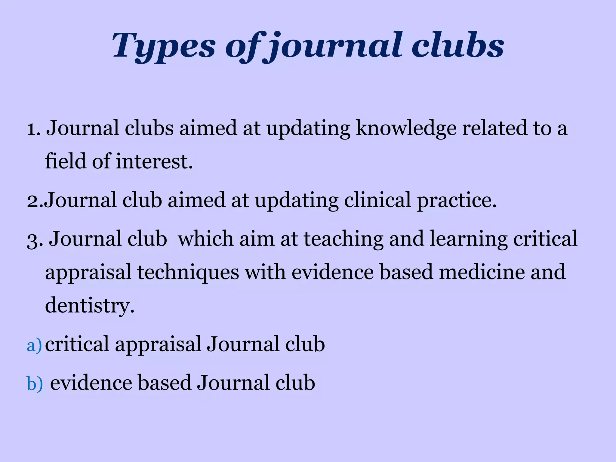 How to present a journal club | PPT