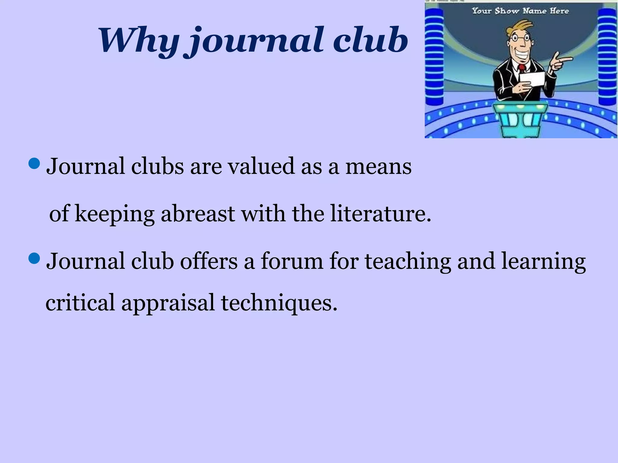 How to present a journal club | PPT