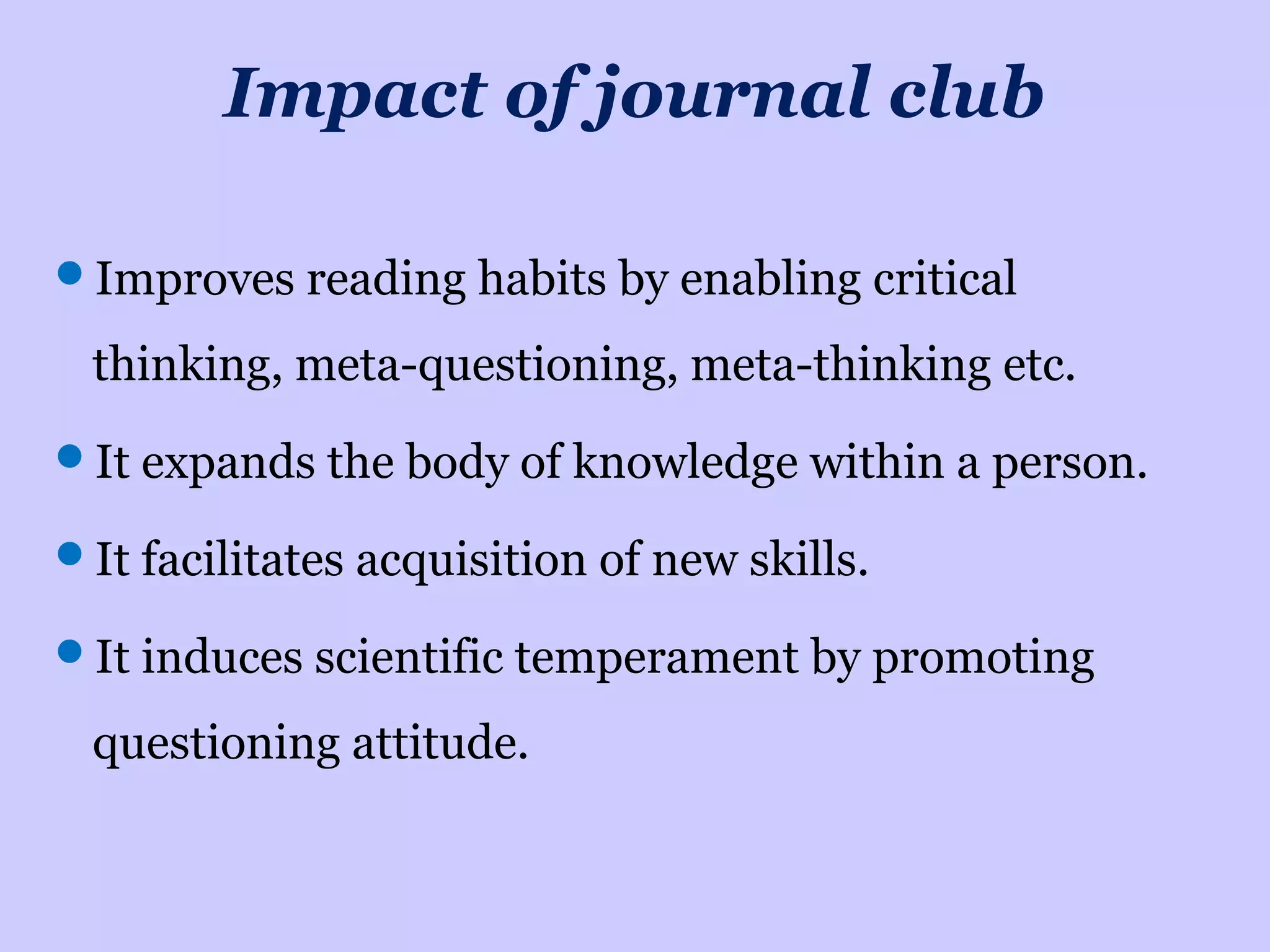 How to present a journal club | PPT