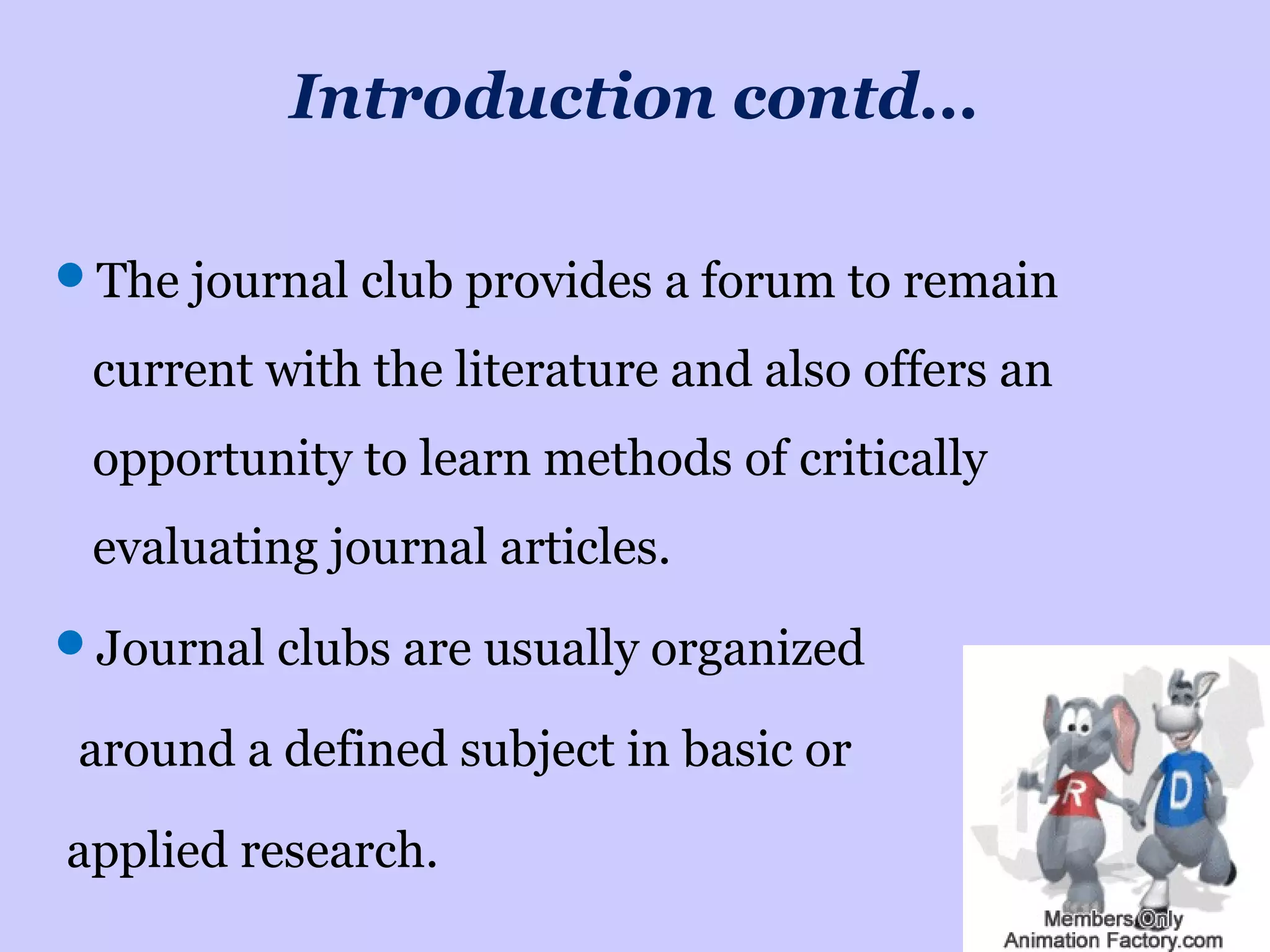 How to present a journal club | PPT