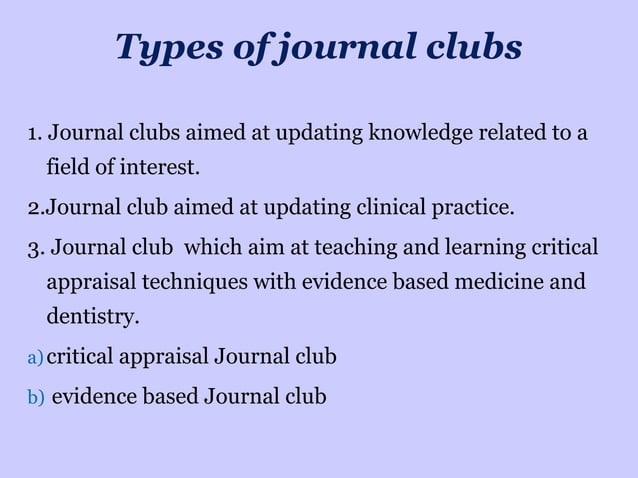 How to present a journal club | PPT