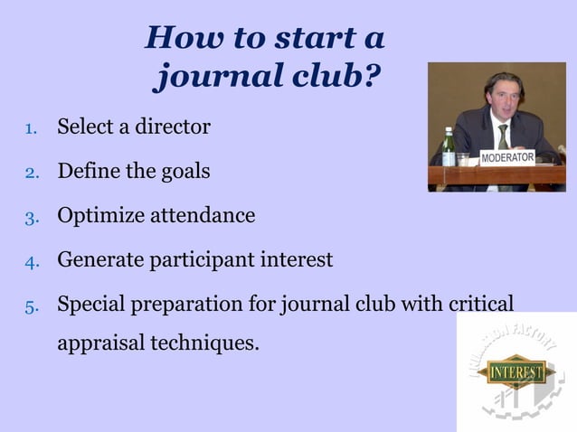 How to present a journal club | PPT