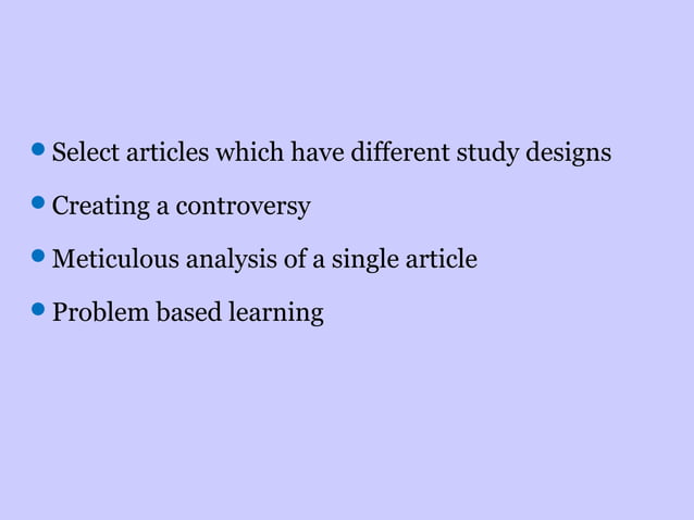 How to present a journal club | PPT