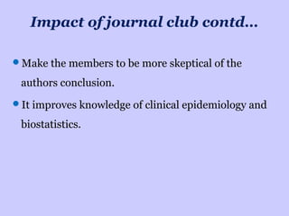 How to present a journal club | PPT