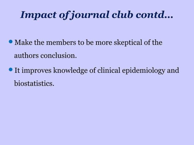 How to present a journal club | PPT