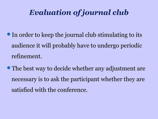 How to present a journal club | PPT