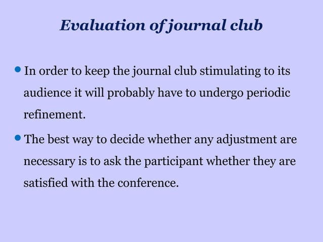 How to present a journal club | PPT