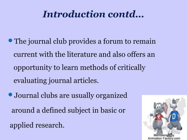 How to present a journal club | PPT