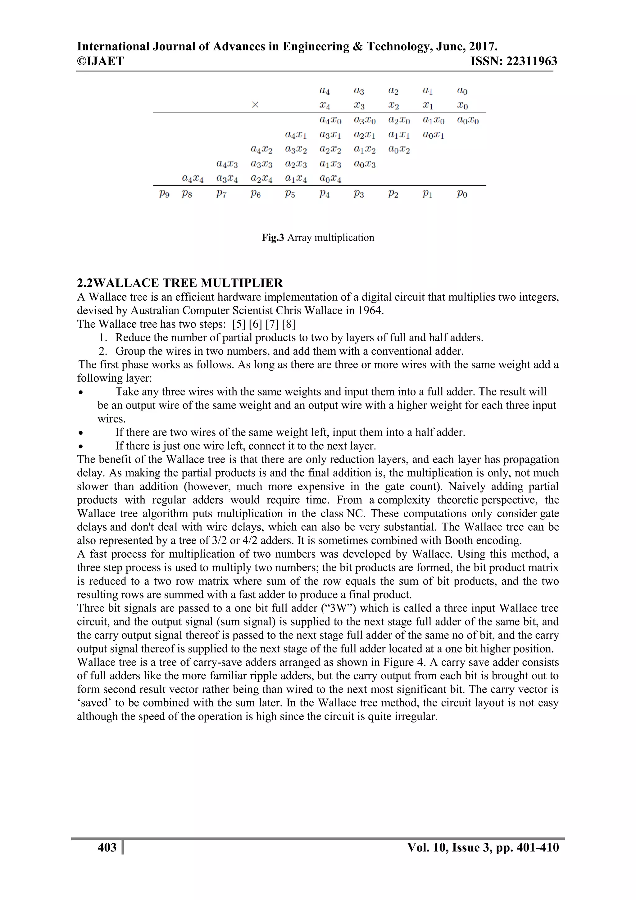Vlsi Architecture Of An 8 Bit Multiplier Using Vedic Mathematics In