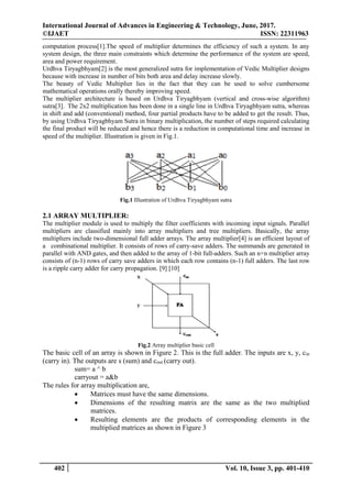 VLSI ARCHITECTURE OF AN 8-BIT MULTIPLIER USING VEDIC MATHEMATICS IN 180NM TECHNOLOGY | PDF ...