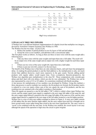 VLSI ARCHITECTURE OF AN 8-BIT MULTIPLIER USING VEDIC MATHEMATICS IN 180NM TECHNOLOGY | PDF ...