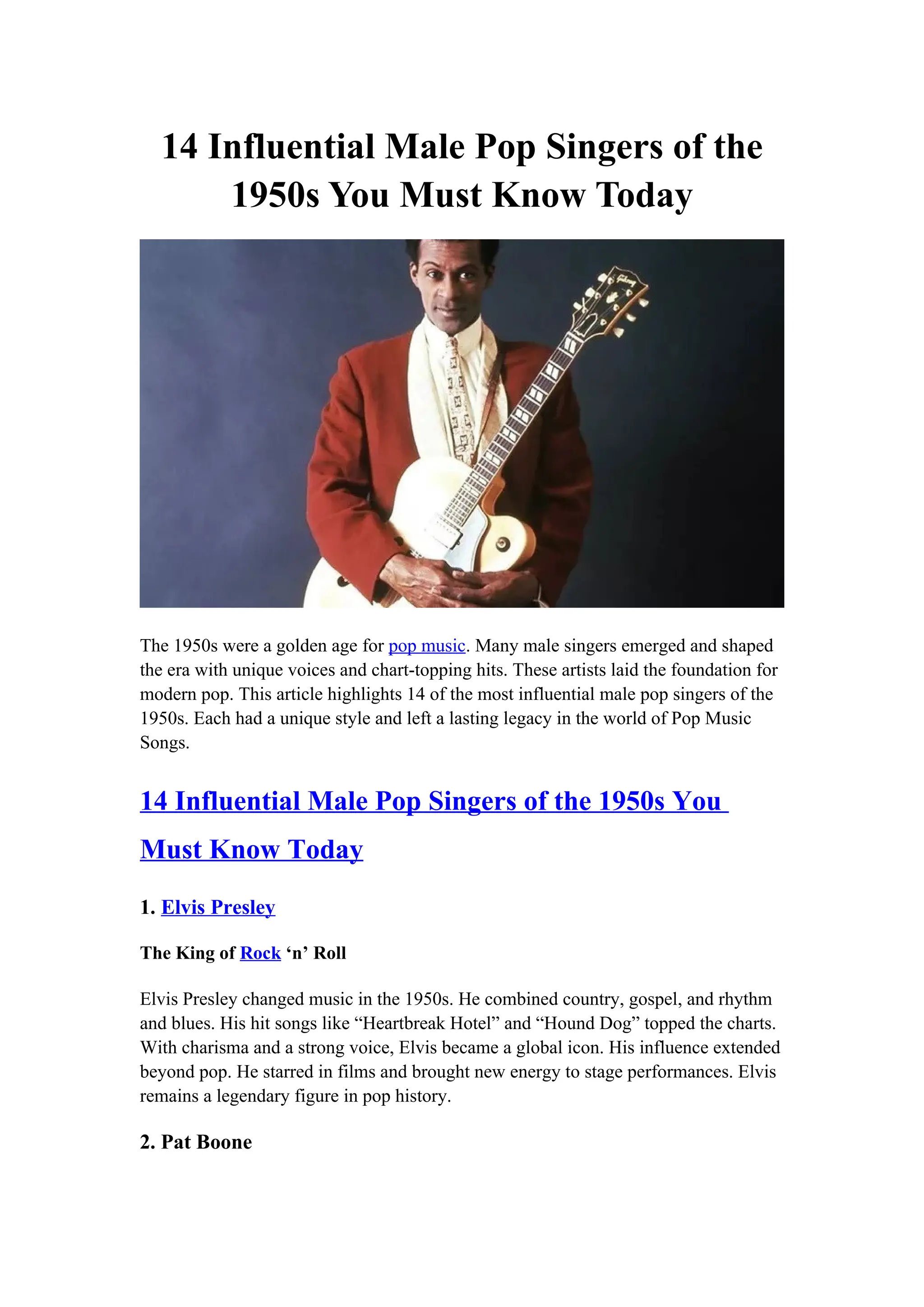 14 Influential Male Pop Singers of the 1950s You Must Know Today.docx