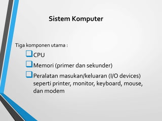 Mikroprosesor & Interfacing, Bab Input dan Output | PPTX