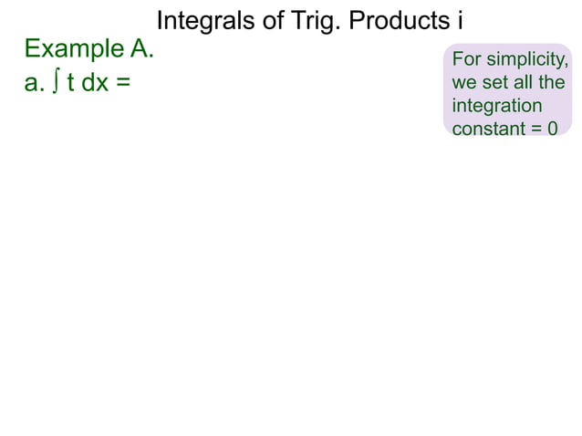 15 integrals of trig products-i-x | PPTX