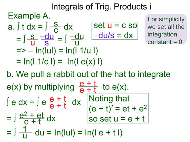 15 integrals of trig products-i-x | PPTX