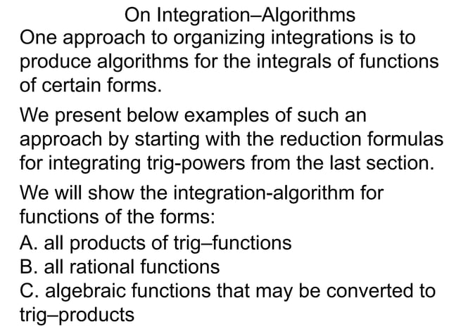 15 integrals of trig products-i-x | PPTX