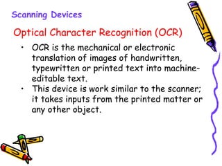 Input Output devices | PPT