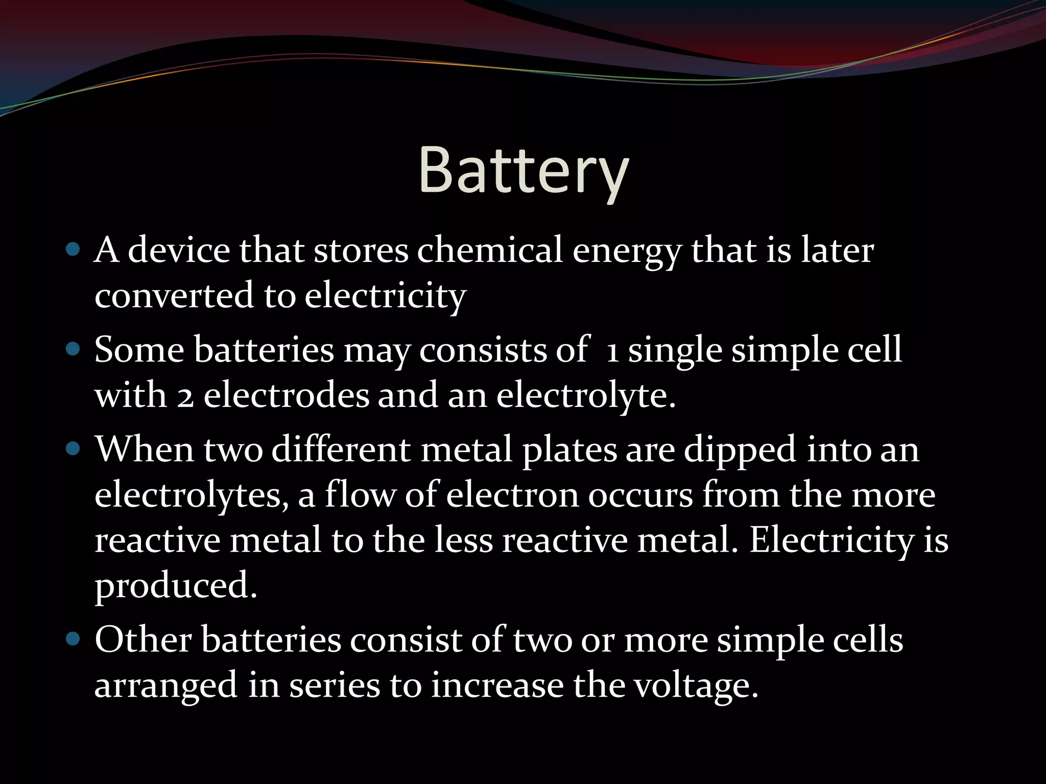 Simple Voltaic Cell And Chemical Cells Pptx