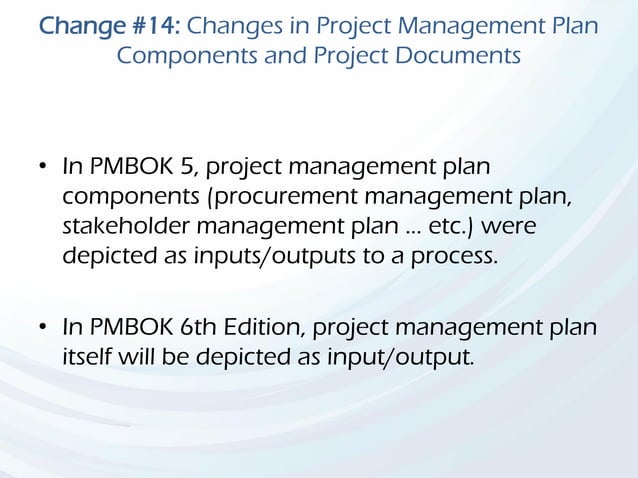 14 key changes in pmbok ® guide sixth edition | PDF | Business ...