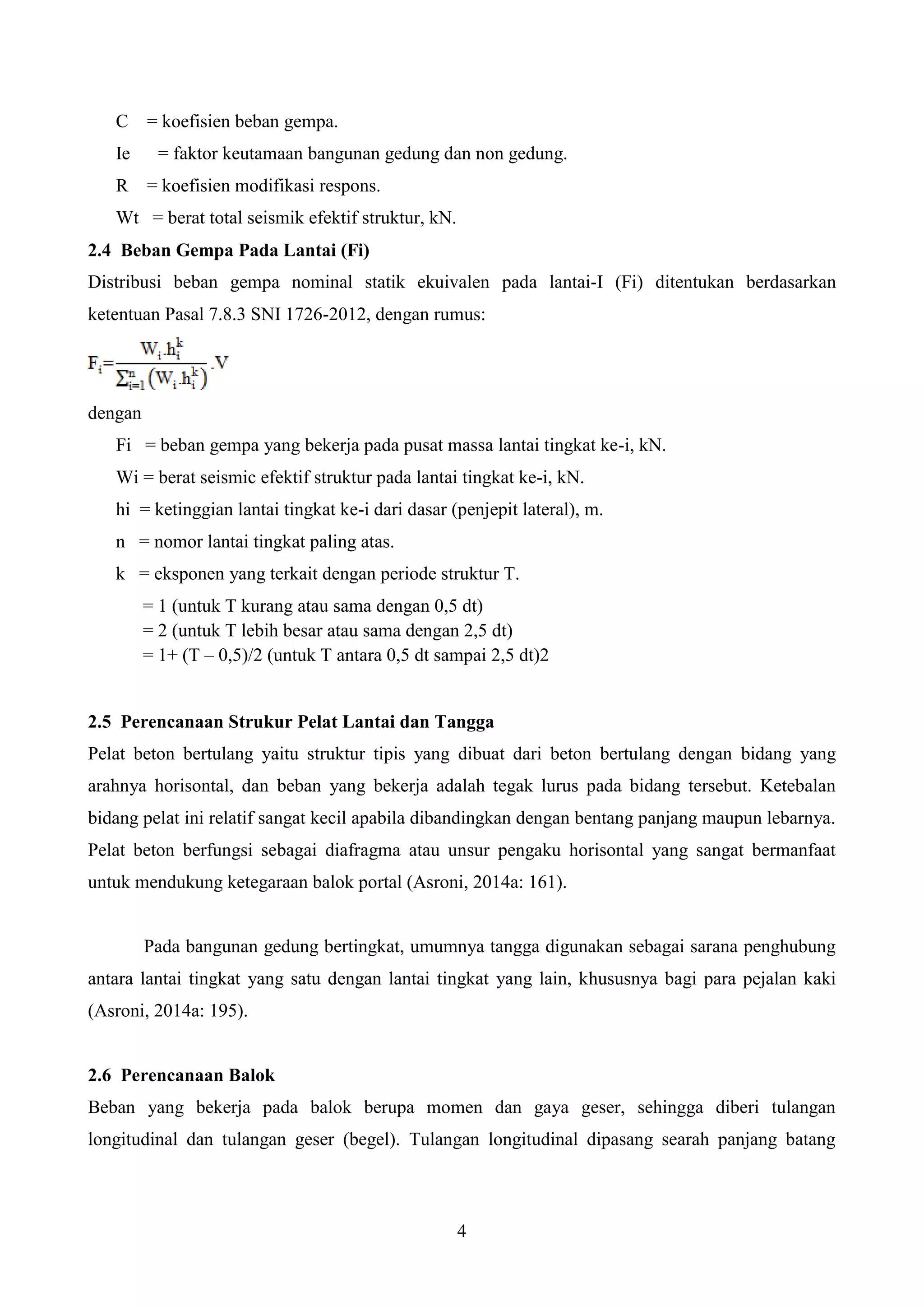 14 konstruksi beton bertulang gedung lantai 4 ums | PDF