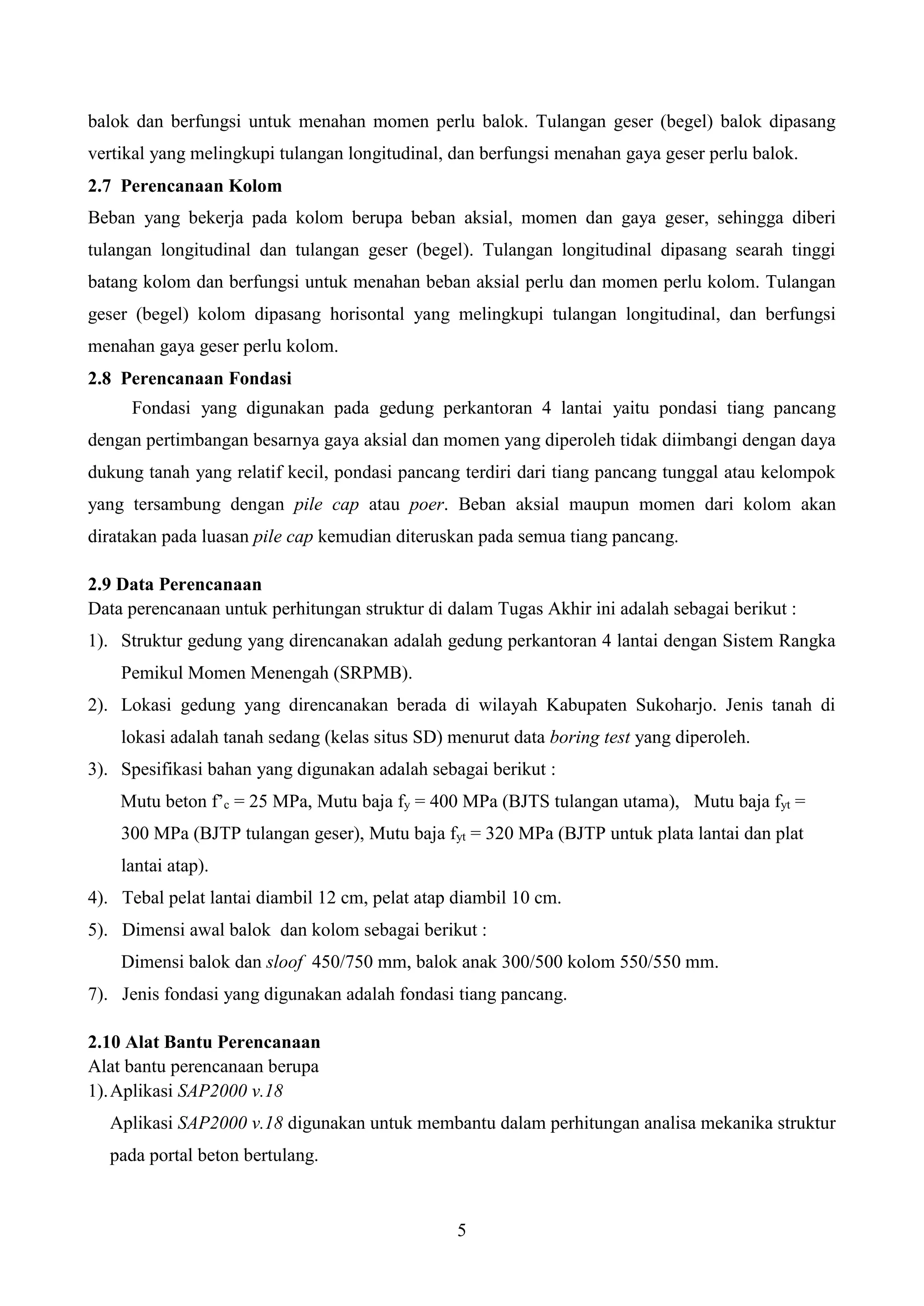 14 konstruksi beton bertulang gedung lantai 4 ums | PDF