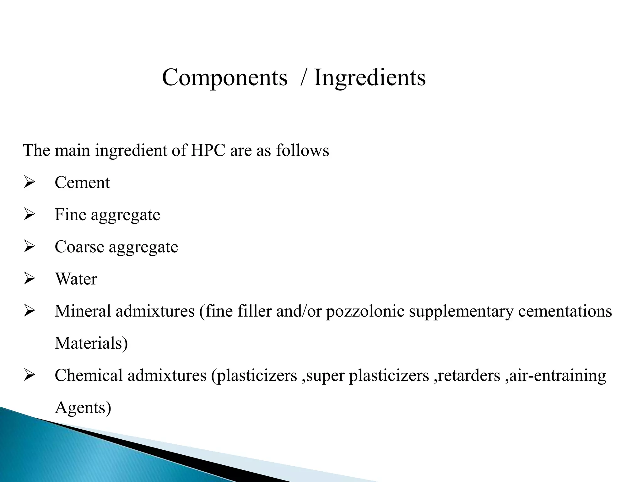 HIGH PERFORMANCE CONCRETE | PPTX