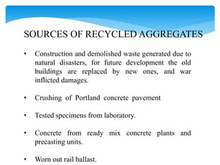 RECYCLED AGGREGATES | PPTX