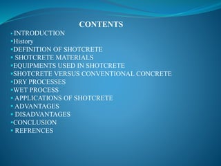 SHOTCRETE TECHNOLOGY | PPT