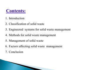 SOLID WASTE MANGEMENT | PPT