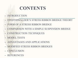 STRESS RIBBON BRIDGE | PPT