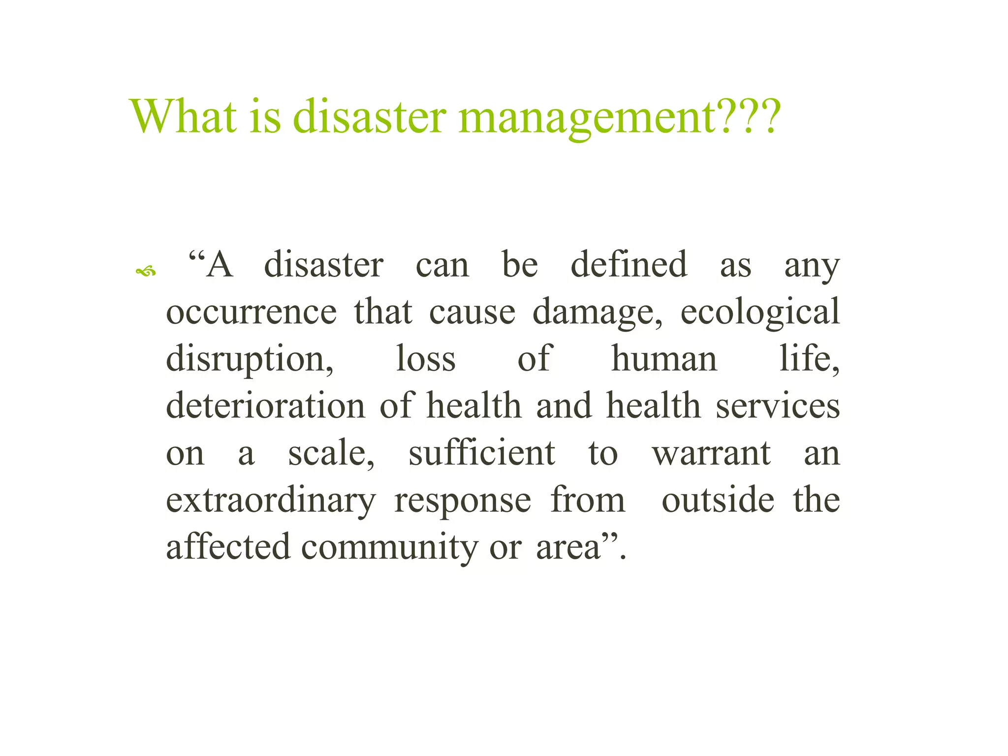 DISASTER MANAGEMENT | PPTX