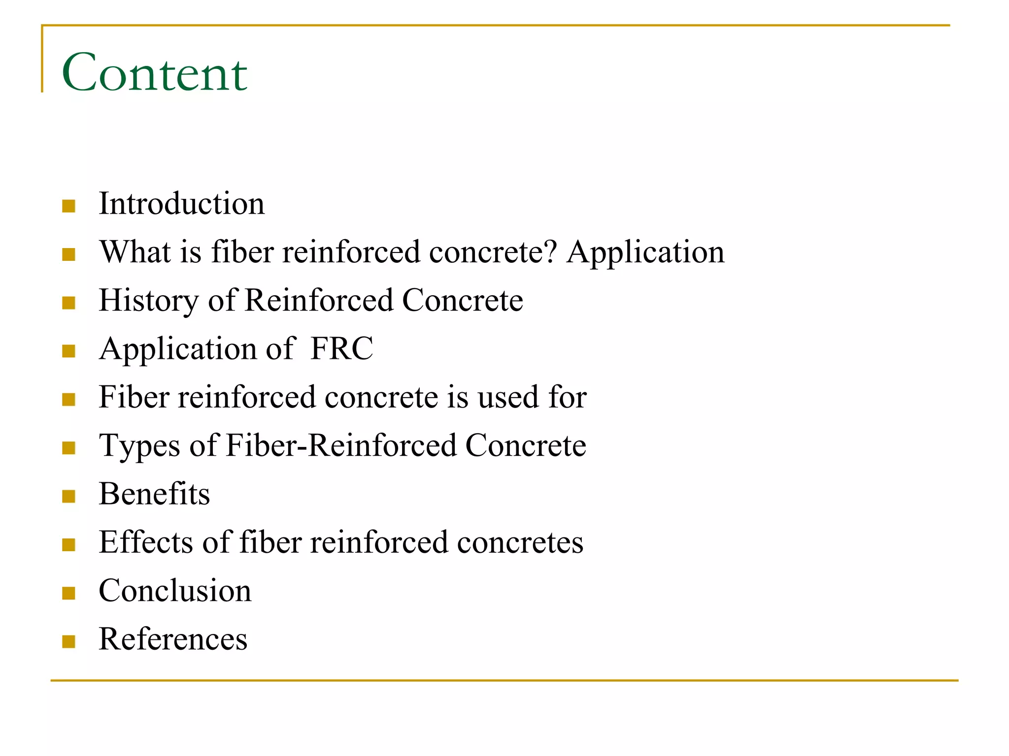 FIBER REINFORCED CONCRETE | PPTX