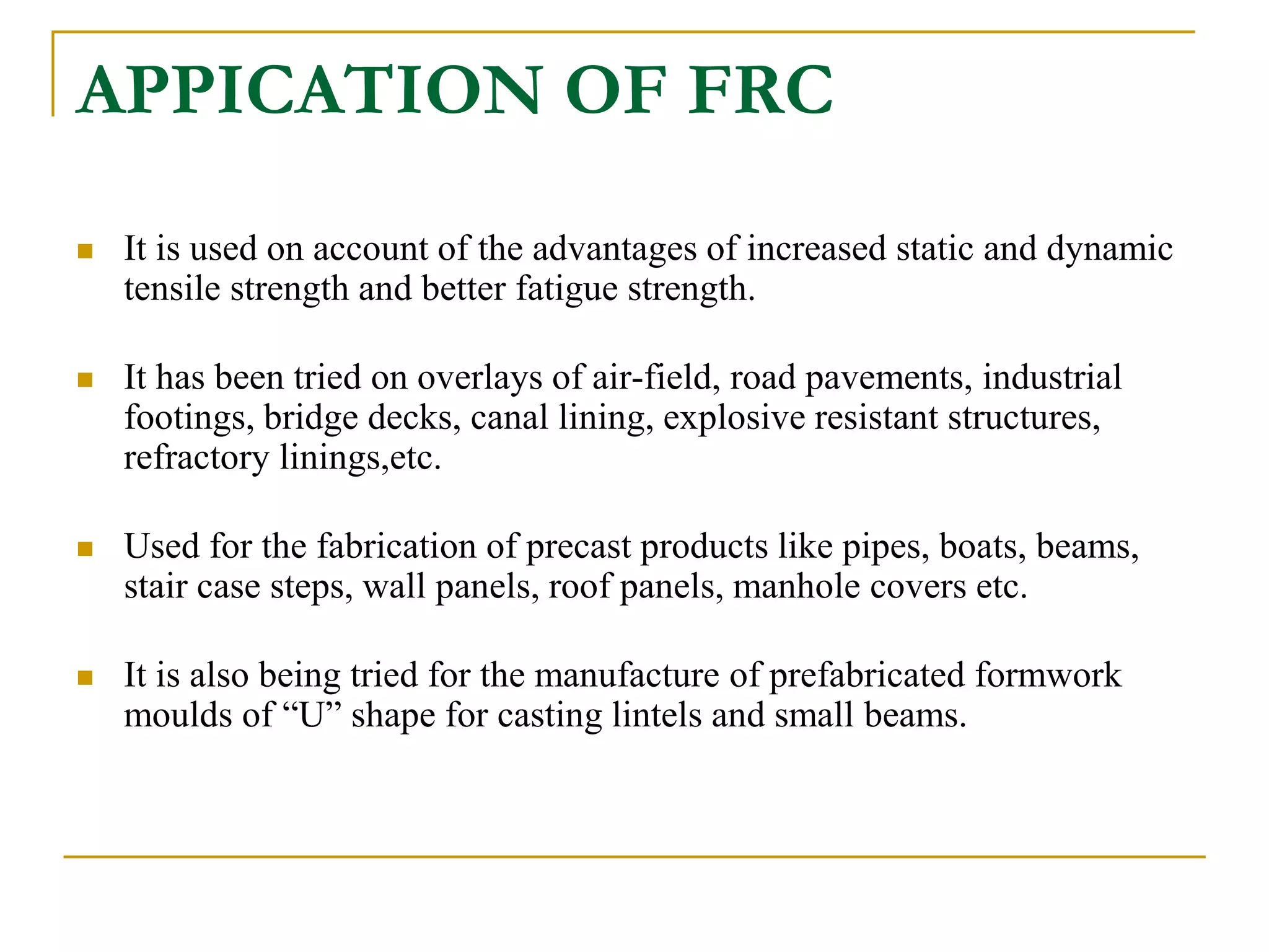 FIBER REINFORCED CONCRETE | PPTX
