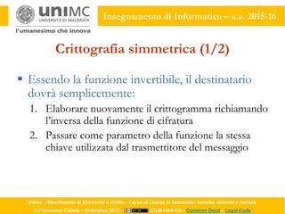 MODULO 14 --> La crittografia delle informazioni | PDF