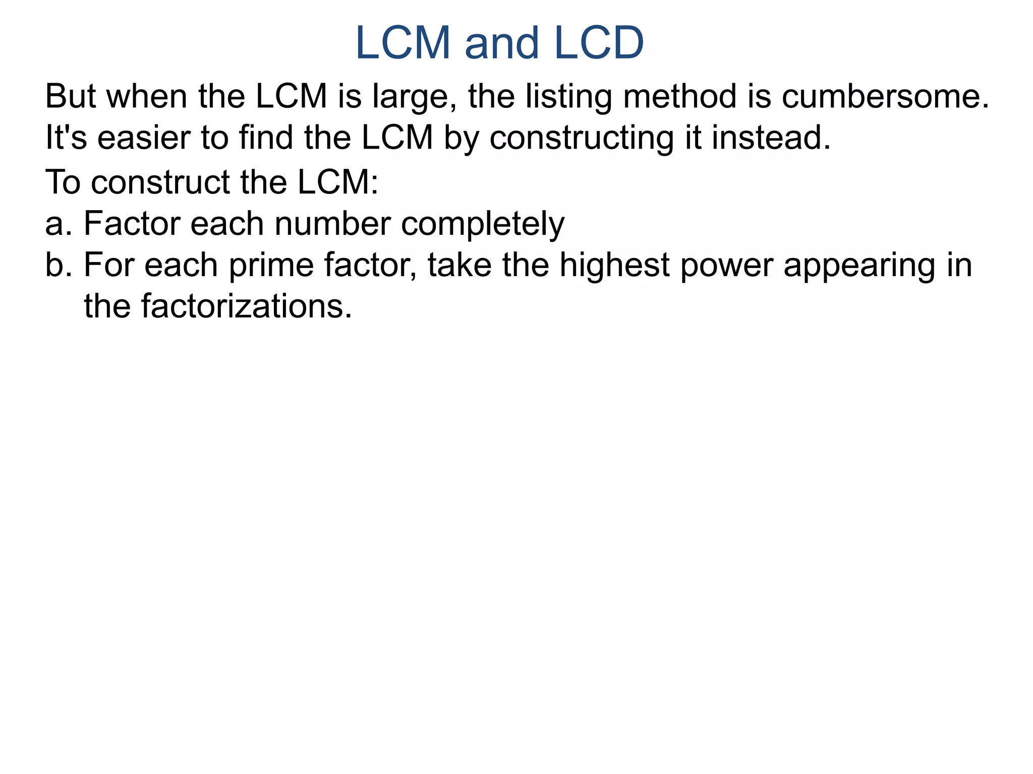 14 lcm, addition and subtraction of fractions | PPT