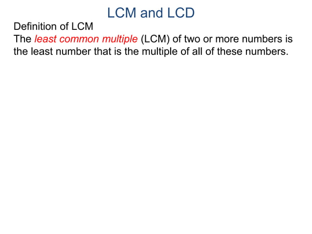 14 lcm, addition and subtraction of fractions | PPT