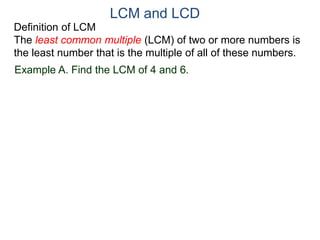 14 lcm, addition and subtraction of fractions | PPTX