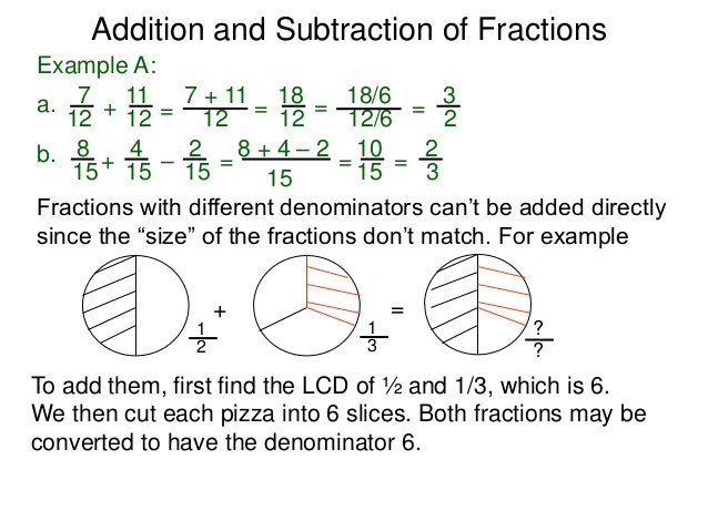 14 lcm, addition and subtraction of fractions