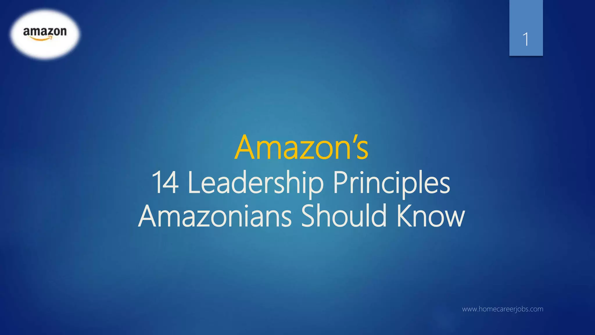 Amazon 14 leadership principles | PPTX