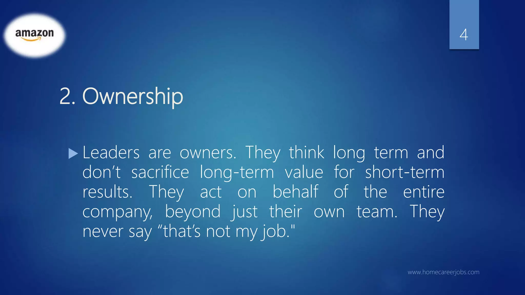 Amazon 14 leadership principles | PPTX