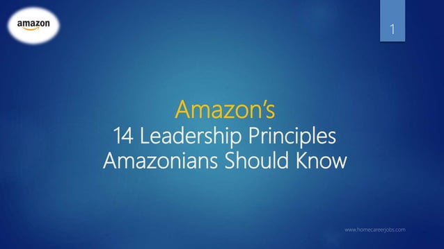 Amazon 14 leadership principles | PPT