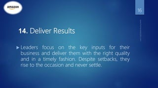 Amazon 14 leadership principles | PPTX