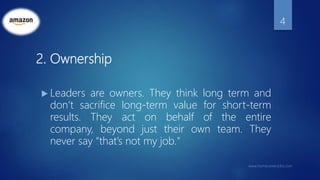 Amazon 14 leadership principles | PPT