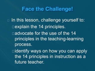 14 learner centered principles | PPTX