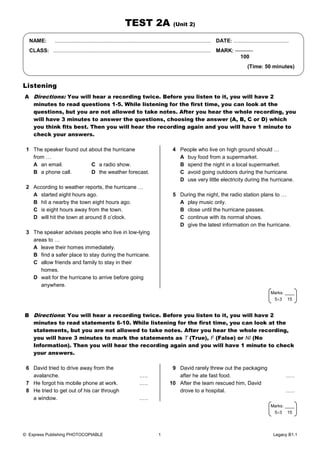 14 Legacy B1_1 Test 2A.doc | Weather | Science