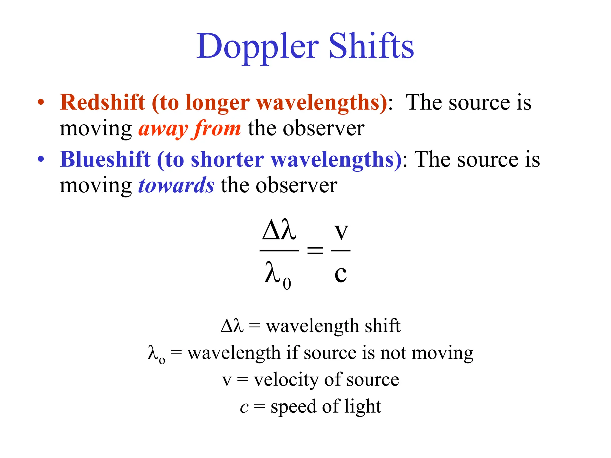 Doppler effect for senior high school (light of star) | PPT