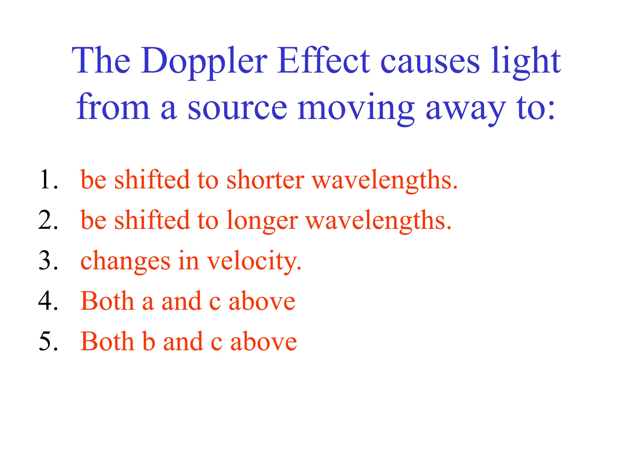 Doppler effect for senior high school (light of star) | PPT