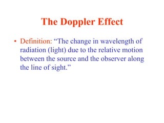 Doppler effect for senior high school (light of star) | PPT
