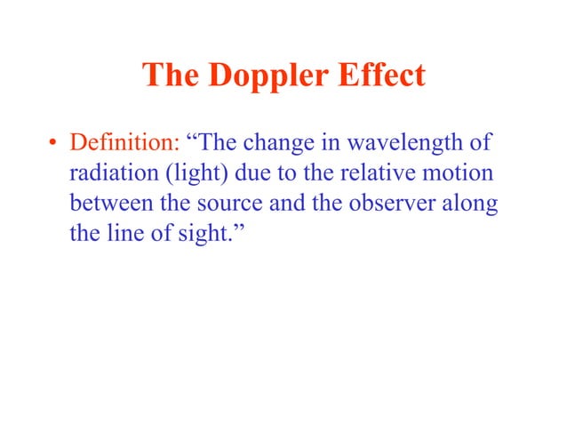 Doppler effect for senior high school (light of star) | PPT | Physics ...