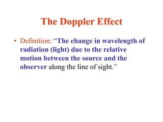 Doppler effect for senior high school (light of star) | PPT